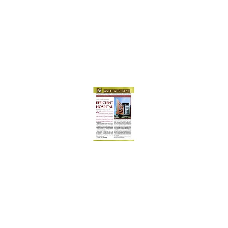 2011 ASHRAE Technology Award: Creating a Healing Environment: Efficient ... 2011 ASHRAE Technology Award: Creating a Healing Environment: Efficient ...
