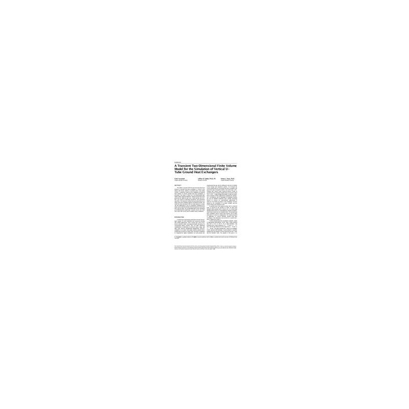 4316 A Transient Two Dimensional Finite Volume Model For The