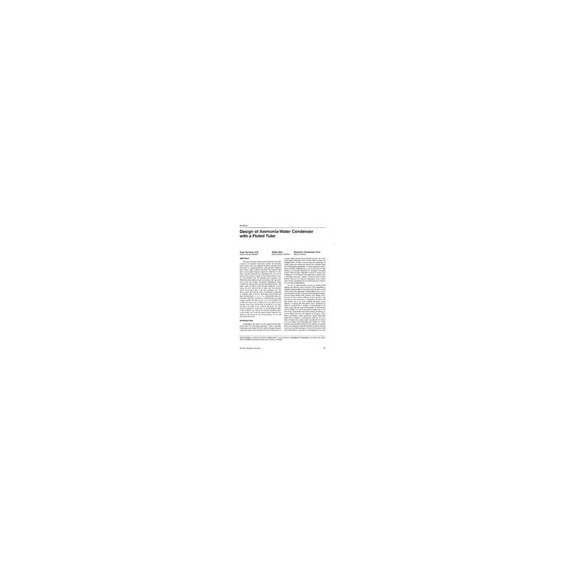 SA-96-09-1 -- Design of Ammonia-Water Condenser with a Fluted Tube