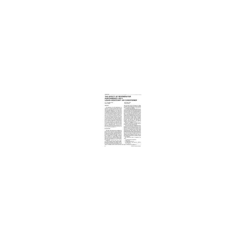 AN-92-03-2 -- The Effect of Regenerator Performance on a Liquid ...