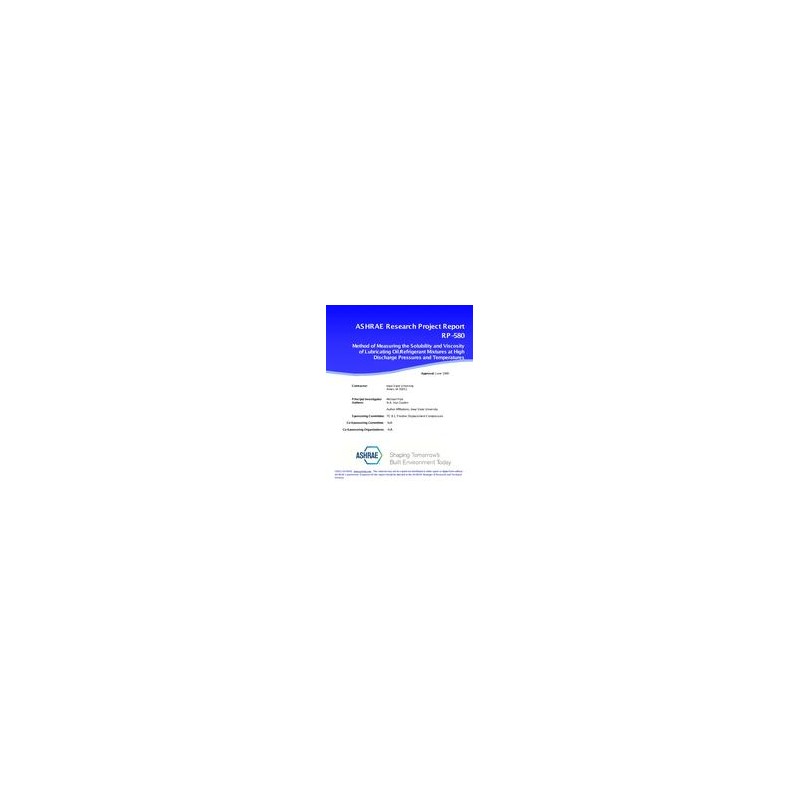 RP-580 -- Methods of Measuring the Solubility and Viscosity of ...